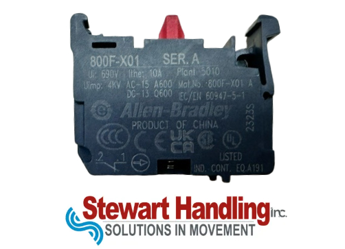 CONTACT BLOCK, 1 N.C. AB # 800F-X01 (OLD AB # 800E-2X01) PN# 65000-028